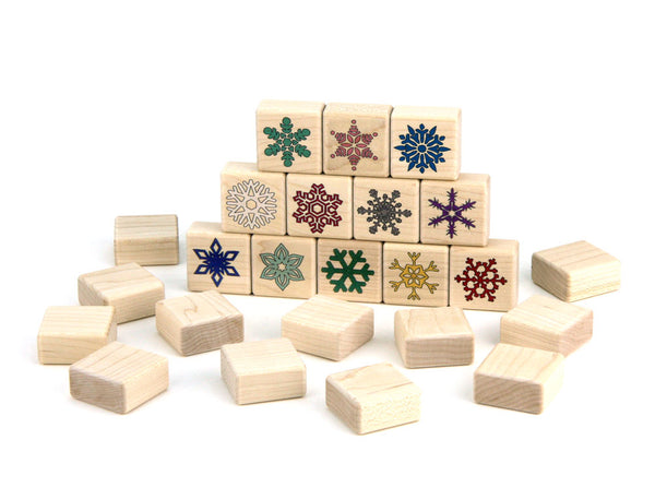 Frozen Snowflakes Color Wooden Matching Game - Everwood Friends