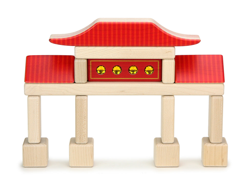 LIMITED! Temple Archway Maple Building Block Set – Everwood Friends