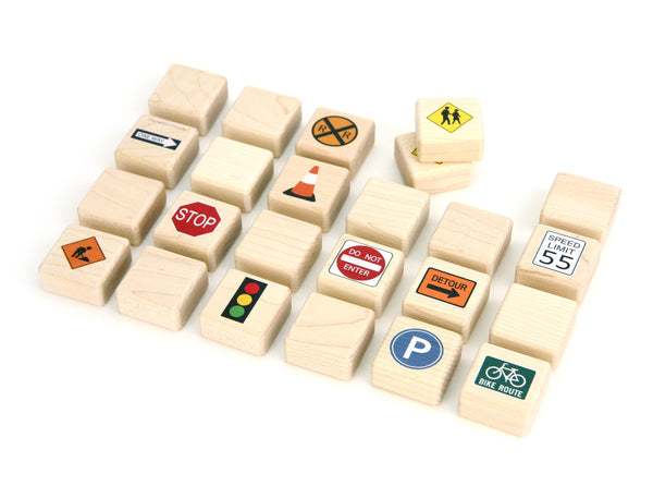 Road Signs Wooden Matching Game - 24 pc Set – Everwood Friends