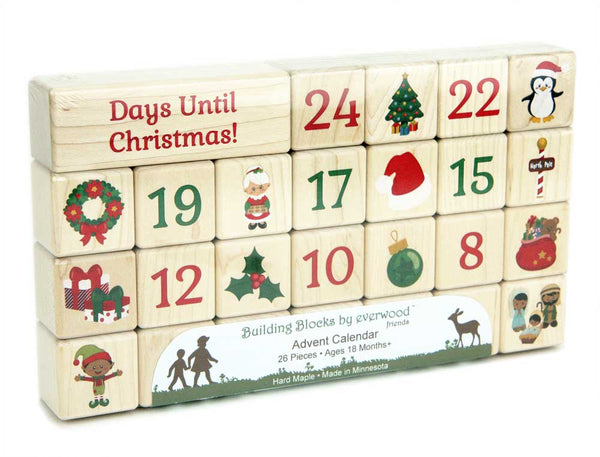 26 pc. Advent Calendar Christmas Countdown Blocks – Everwood Friends