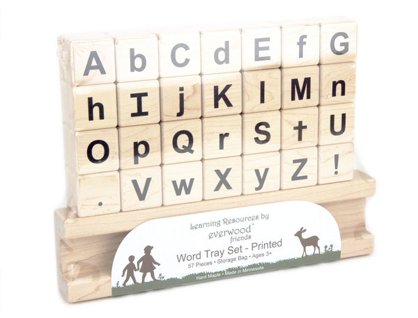 Printed Maple Word Tray Alphabet Spelling Set – Everwood Friends